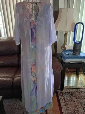 Hekka | Dresses | Nwotpretty Multi Color Dress W Orchid Over Lay Large ...